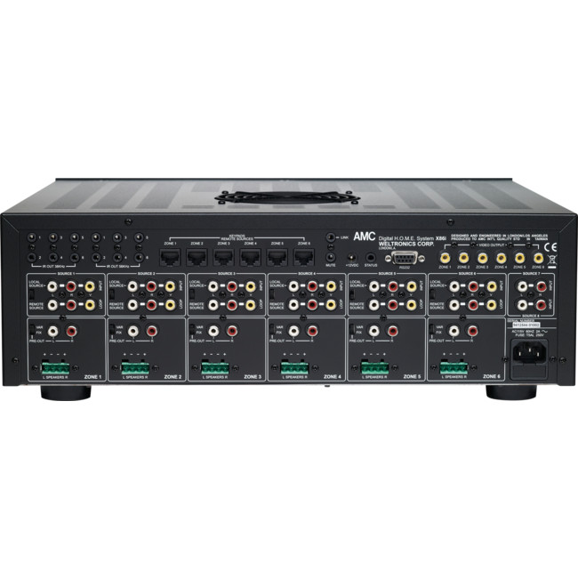 AMC X86i 6Zone with 8 Source Multi Room Audio Amplifier in 6 Keypads