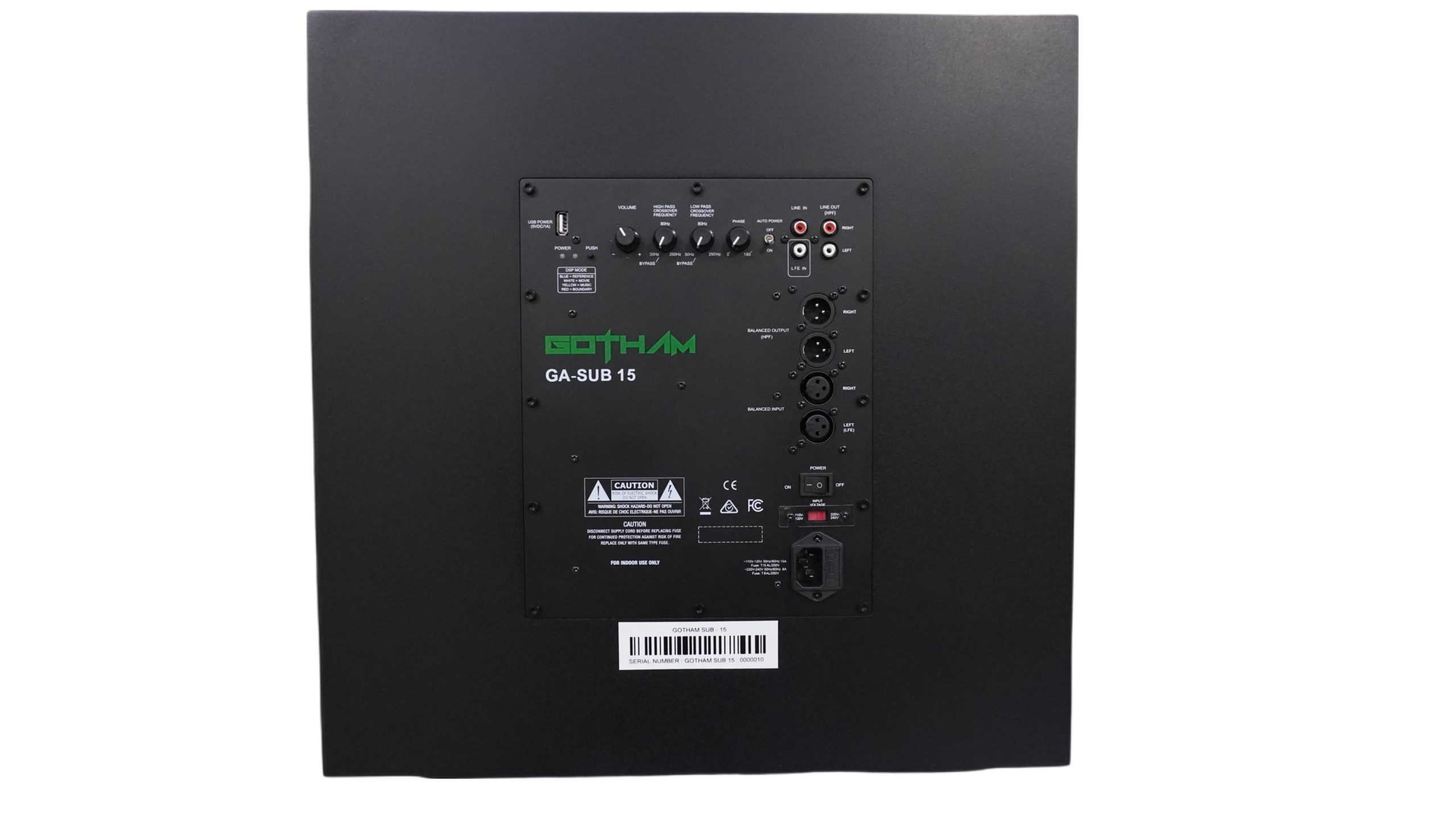 GOTHAM AUDIO 15 INCH 800 WATT RMS KEVLAR CONE SUBWOOFER | GOTHAM AUDIO ...