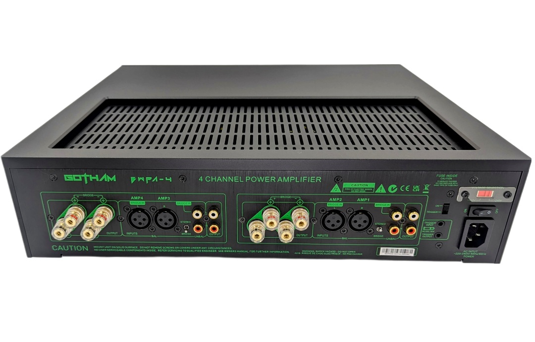 GOTHAM AUDIO 4 CHANNEL CLASS A/B POWER AMPLIFIER BWPA - 4 | GOTHAM ...